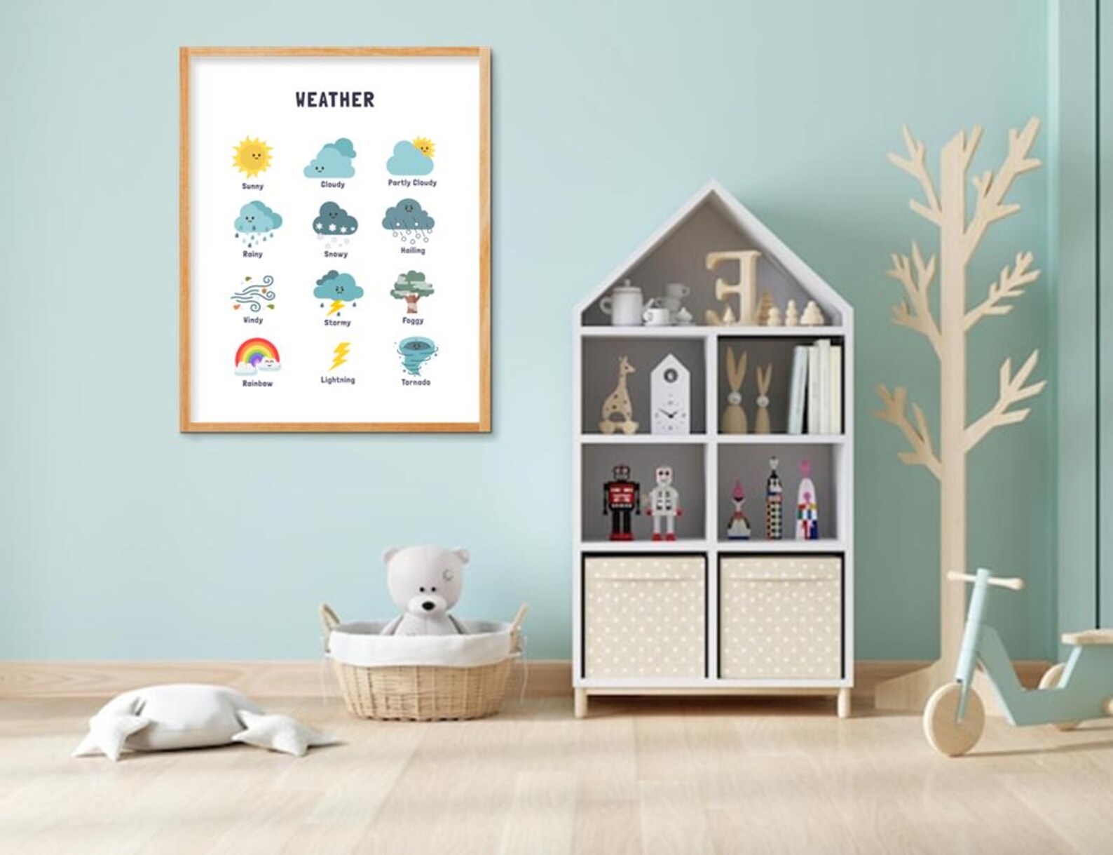 Educational Posters Set, Montessori Classroom Decor Bundle, Rainbow ...