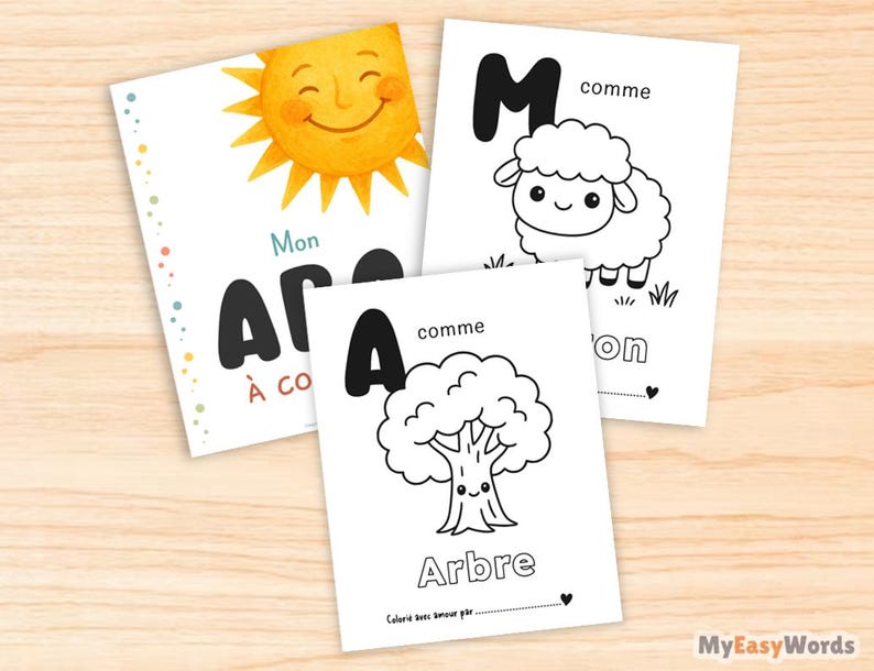 French Alphabet Coloring Pages, Printable ABC Activity Book A–Z for ...