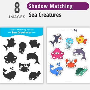 Animal Shadow Matching Game, Toddlers Shadow Matching Activity ...
