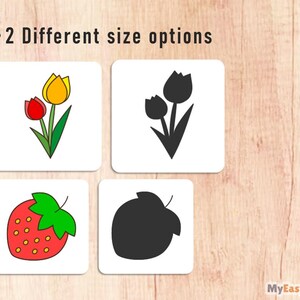 Spring Shadow Matching Cards, Spring Matching Game, Spring Preschool ...