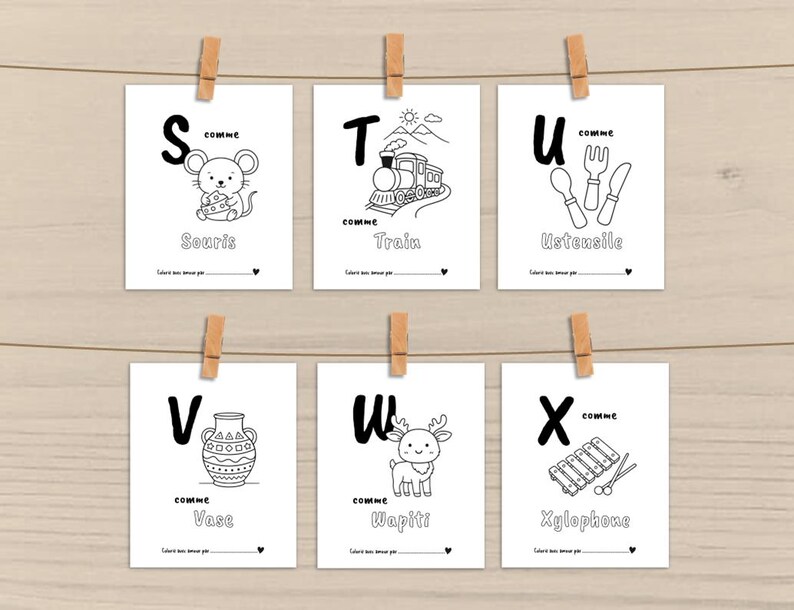 French Alphabet Coloring Pages, Printable ABC Activity Book A–Z for ...
