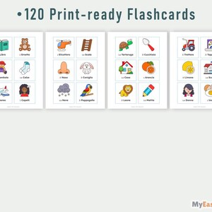 Printable First Italian Words Flashcards , Baby and Toddlers First ...