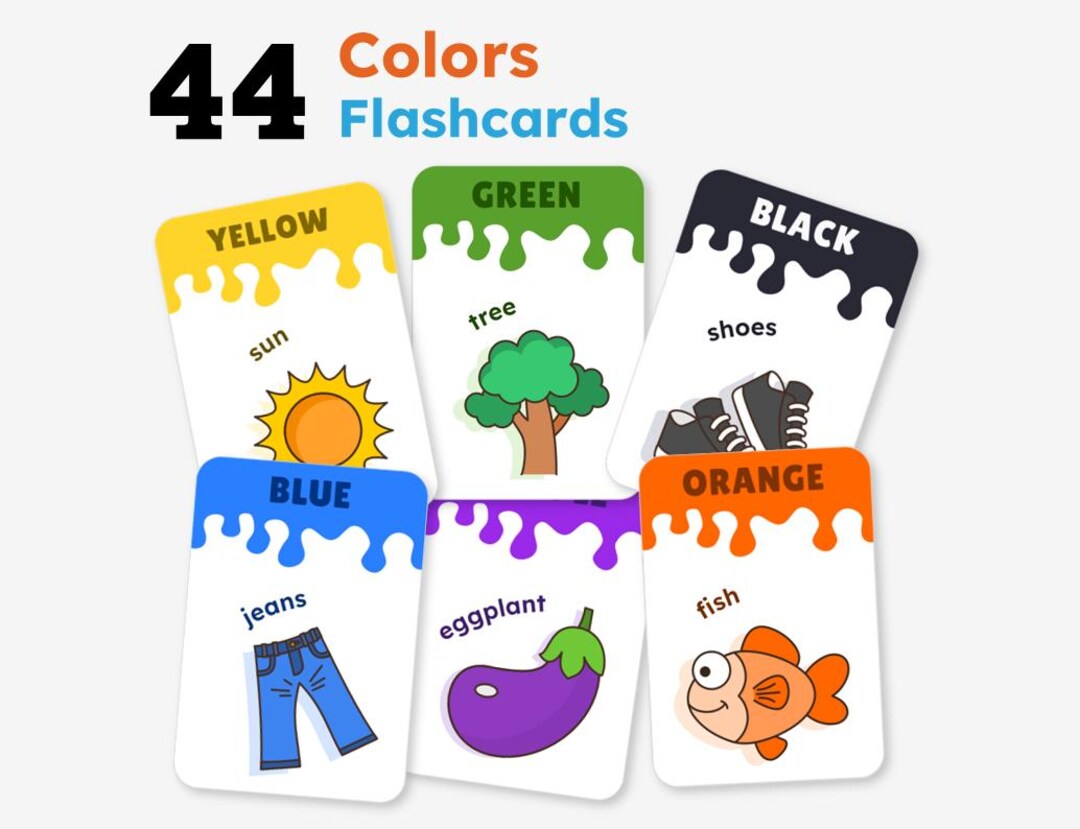 Colors Flashcards, Printable Flashcards, Learning Colors, Toddler ...