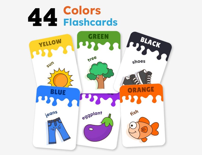Colors Flashcards, Printable Flashcards, Learning Colors, Toddler ...