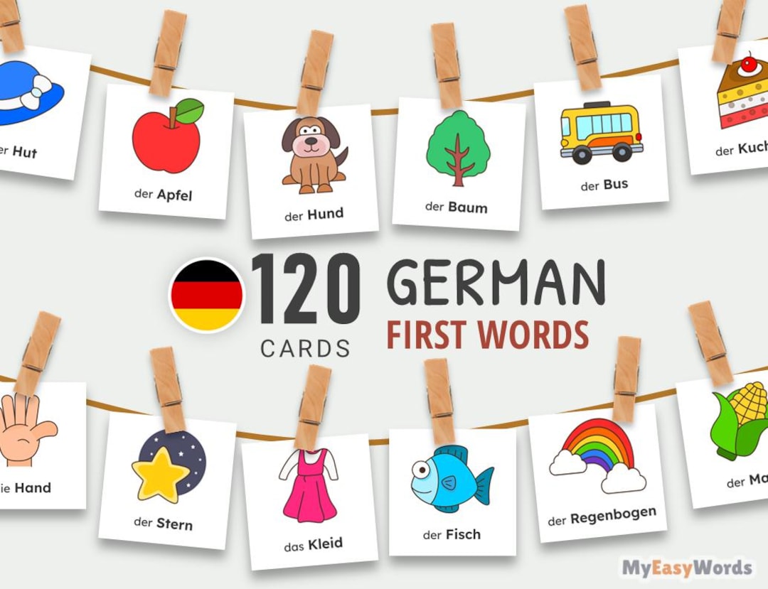 Printable First German Words Flashcards , Baby and Toddlers First ...