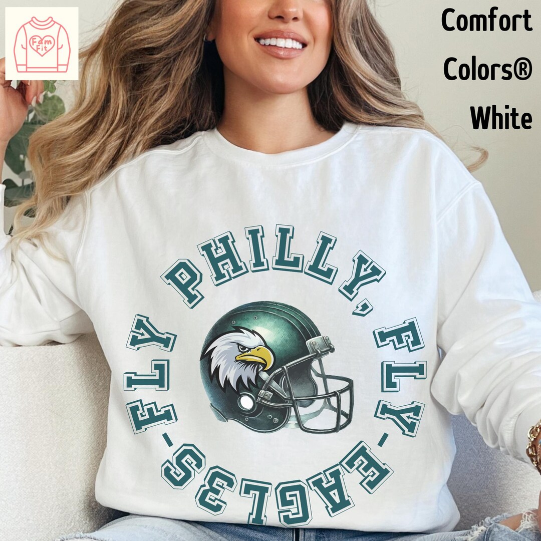 Philly Helmet and Circle, Comfort Colors Shirt, Philadelphia Football ...
