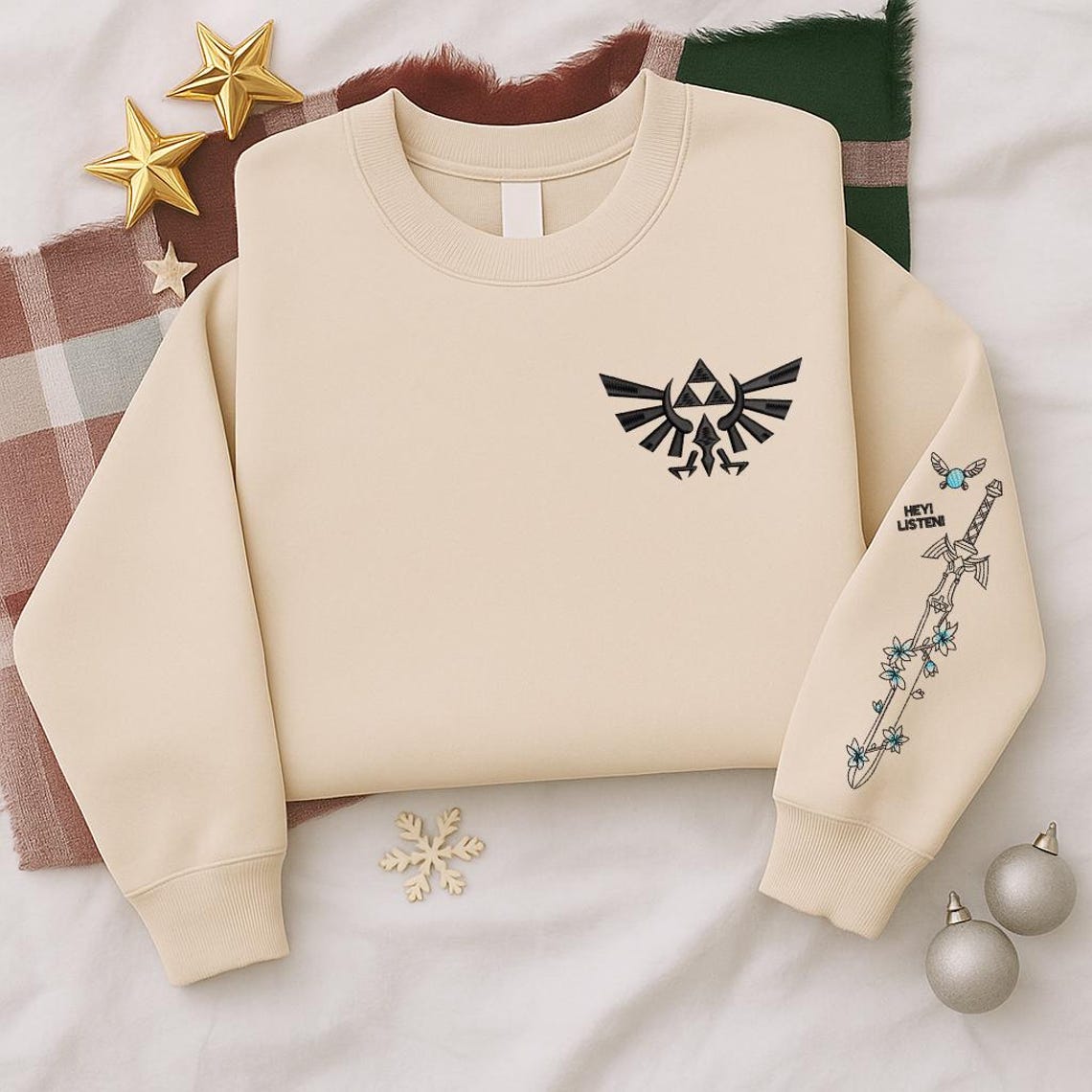 Legend of Zelda Embroidered Sweatshirt, Video Game Player, Legend of ...