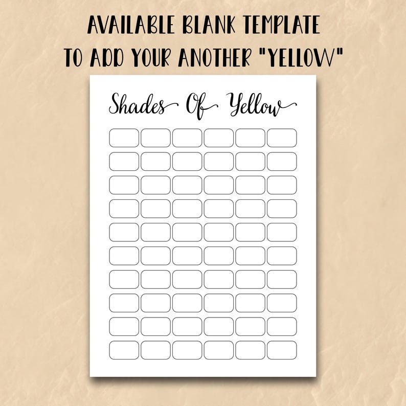 120 Color Names and Shades, Yellow Color Hex Name PNG, Shades of Yellow ...