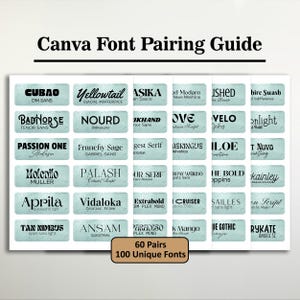 Canva Font Pairing Guide Ultimate Cheat Sheet for Typography ...