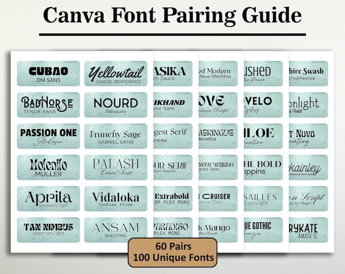 Canva Font Pairing Guide Ultimate Cheat Sheet for Typography ...