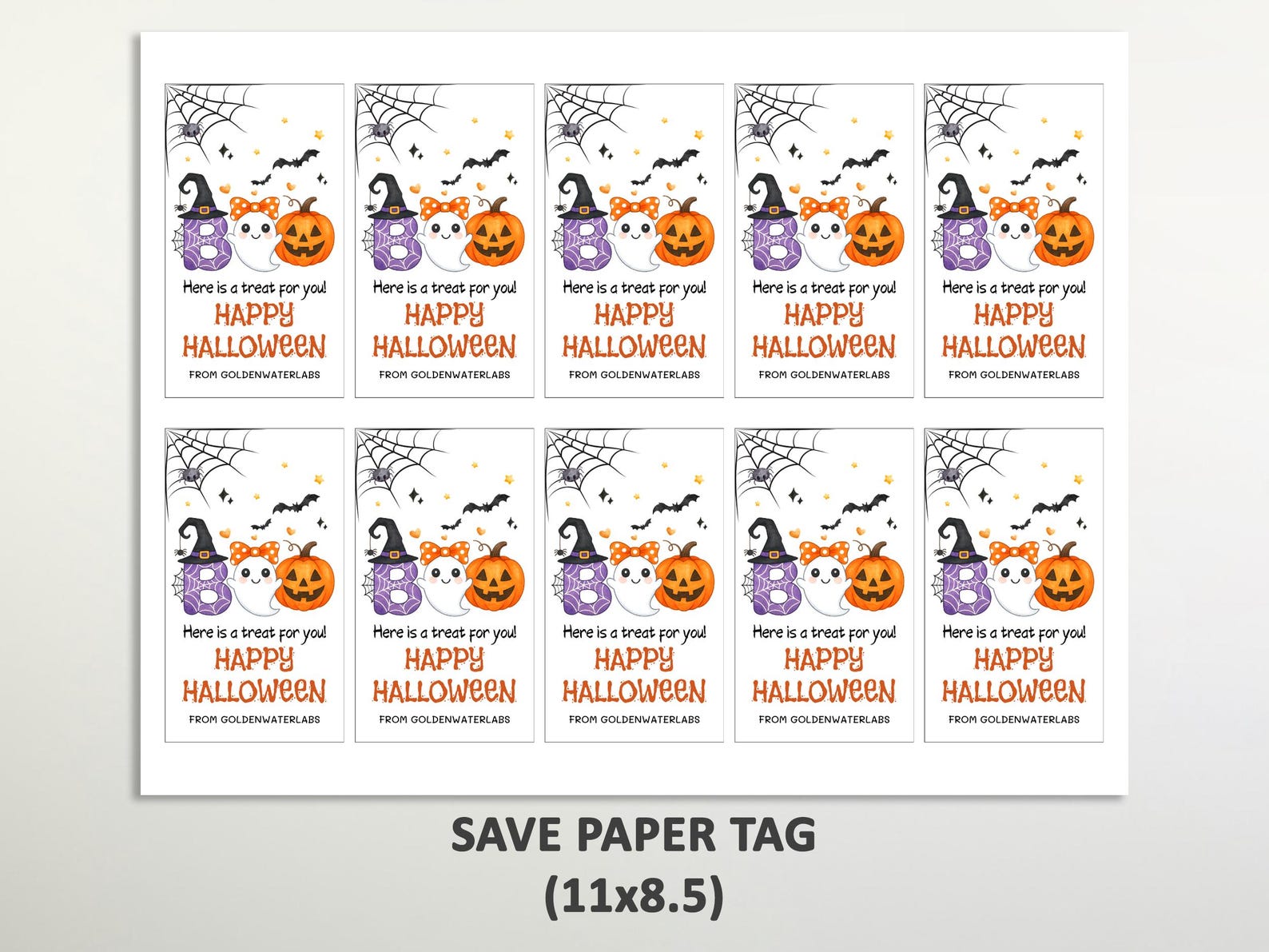 EDITABLE Halloween Gift Tag, Halloween Class Gift Tag, Printable ...