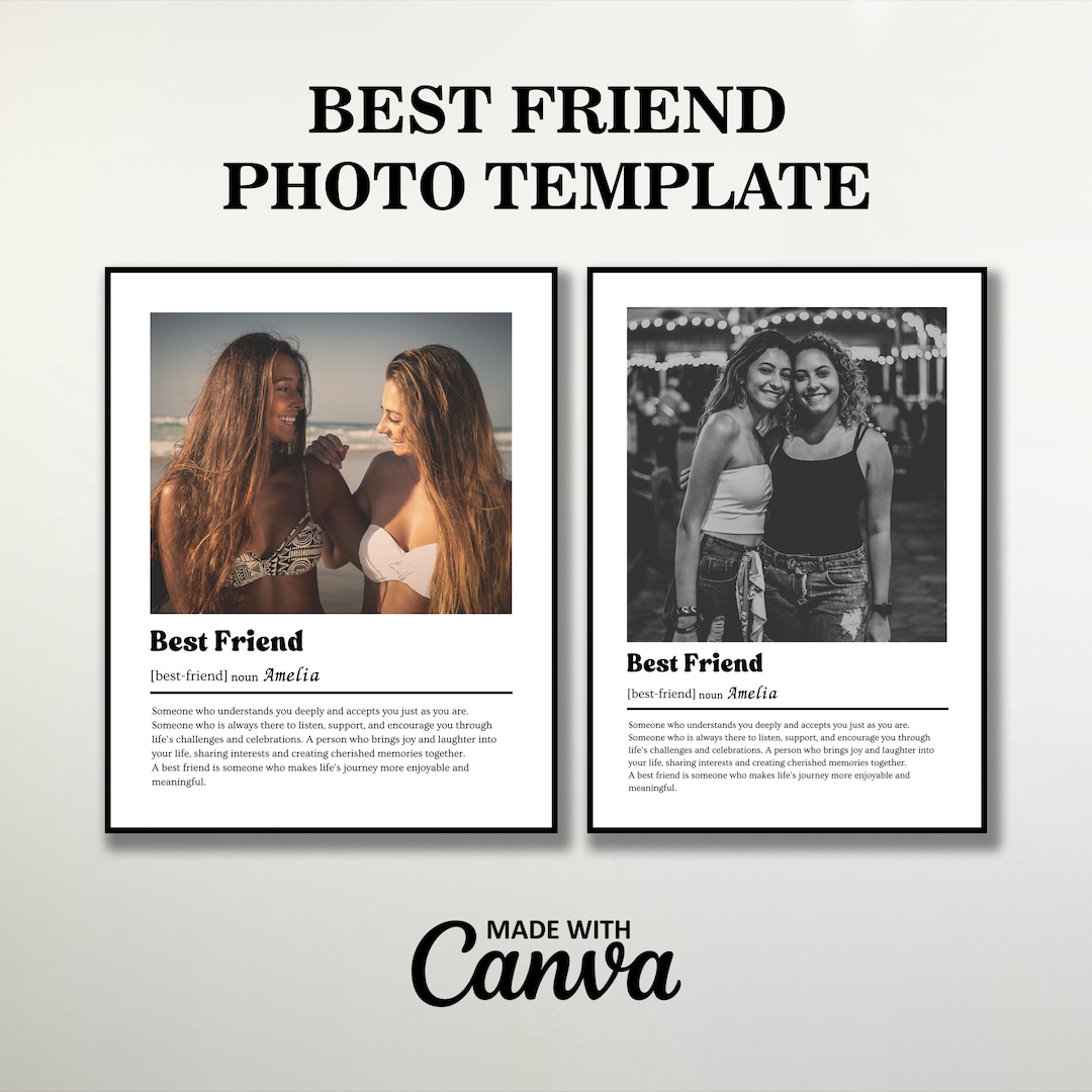 Printable Best Friend Custom Photo Gift, Best Friend Picture Gift Print ...