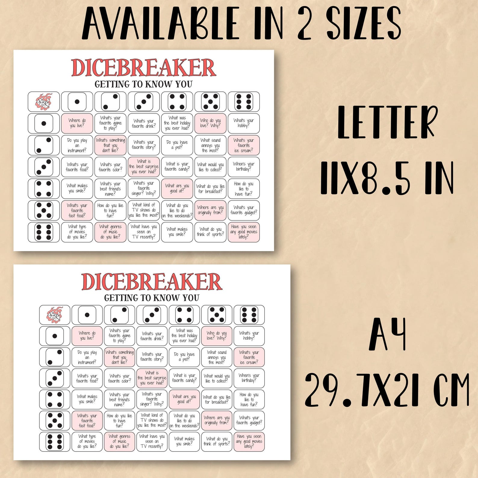 Dicebreaker Roll and Tell Game, Back to School, Icebreaker Activity for ...