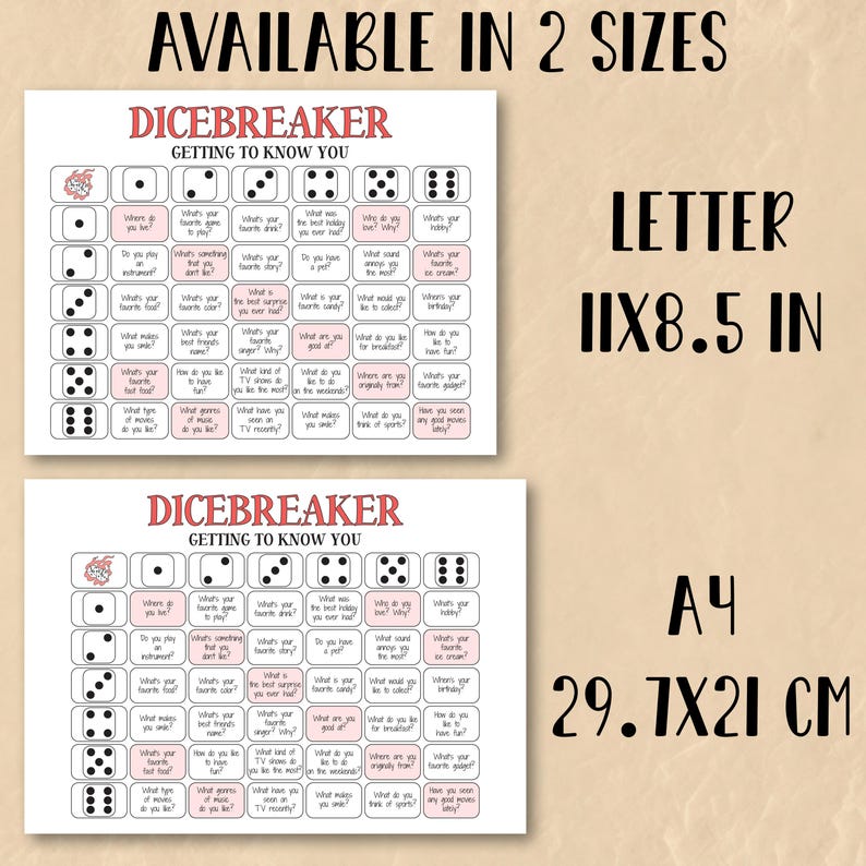 Dicebreaker Roll and Tell Game, Back to School, Icebreaker Activity for ...