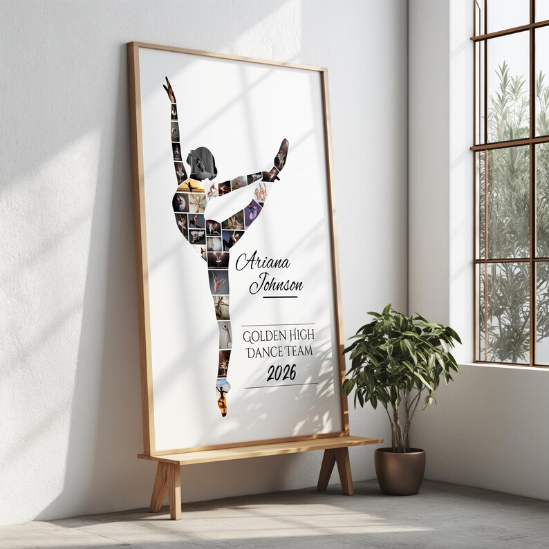 Contemporary Dance Photo Collage, Personalized Ballet Dancer Senior ...