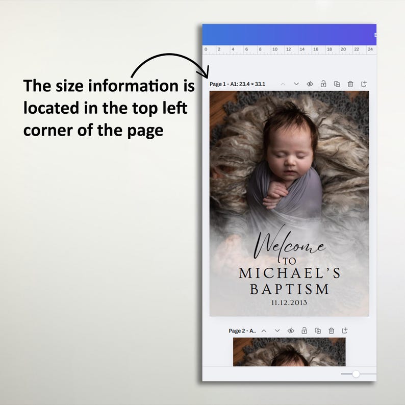 Baptism Welcome Sign Template: Editable Photo Poster, Christening Decor ...