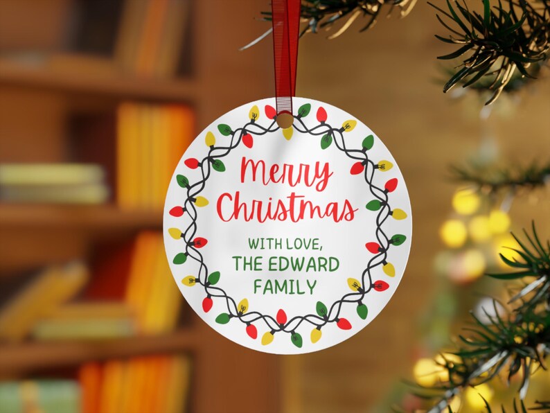 Editable Christmas Gift Tags | Circle Lights Holiday Labels ...