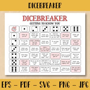 Dicebreaker Roll and Tell Game, Back to School, Icebreaker Activity for ...