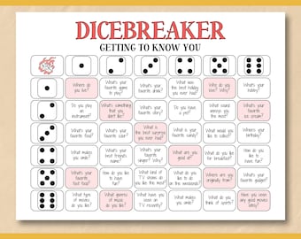 Dicebreaker Roll and Tell Game, Back to School, Icebreaker Activity for ...
