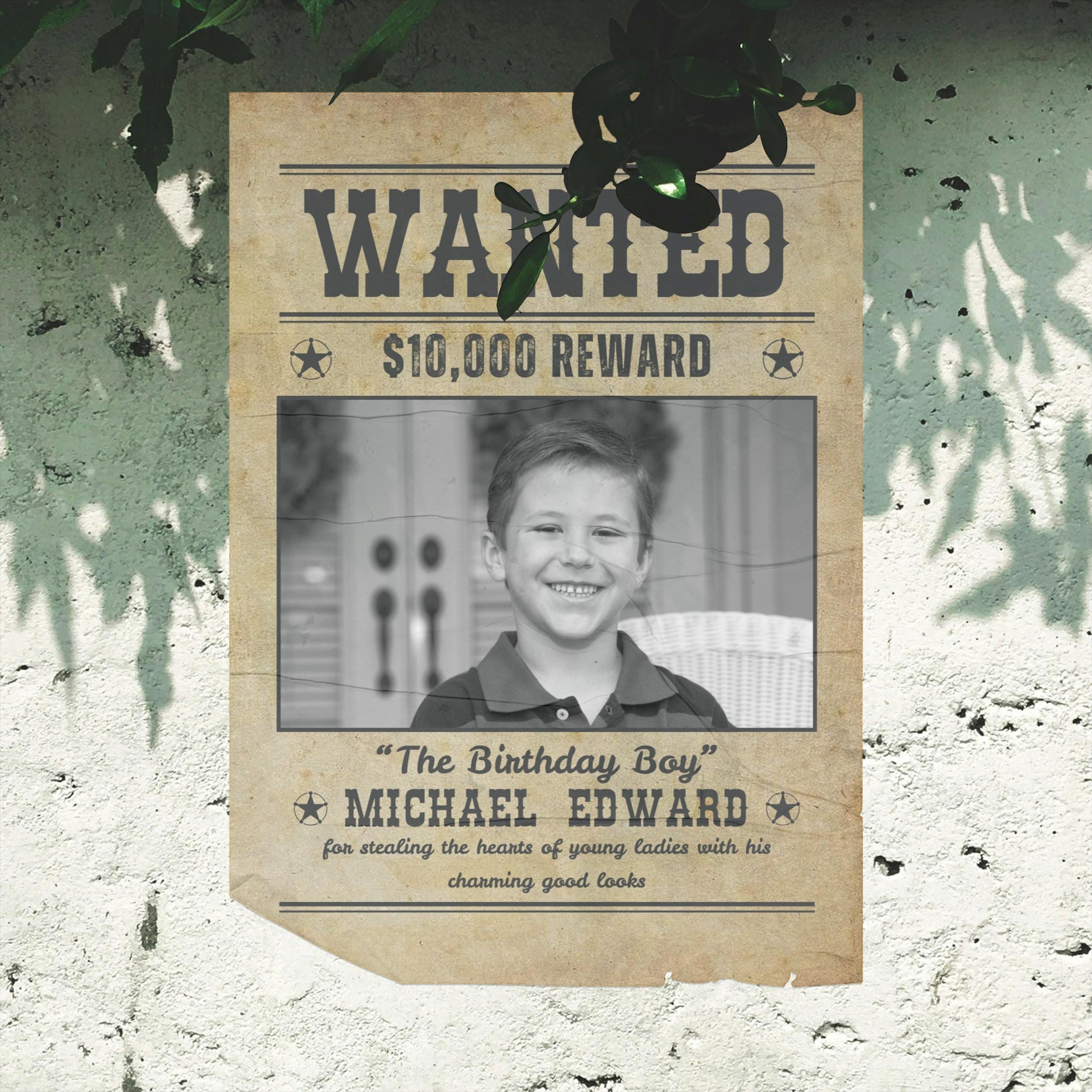 Wanted Sign Posters Canva Template | Printable Custom Editable Outlaw ...