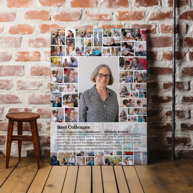 Farewell Photo Collage Canva Frame Template,customizable Goodbye Memory ...