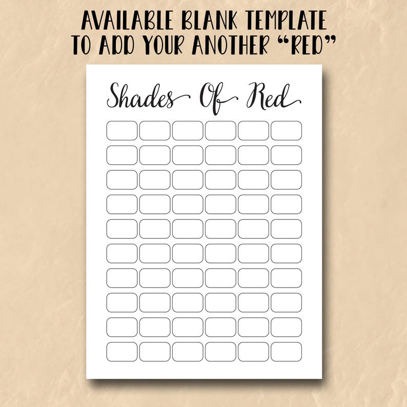 120 Color Names and Shades, Red Color Hex Name PNG, Shades of Red ...