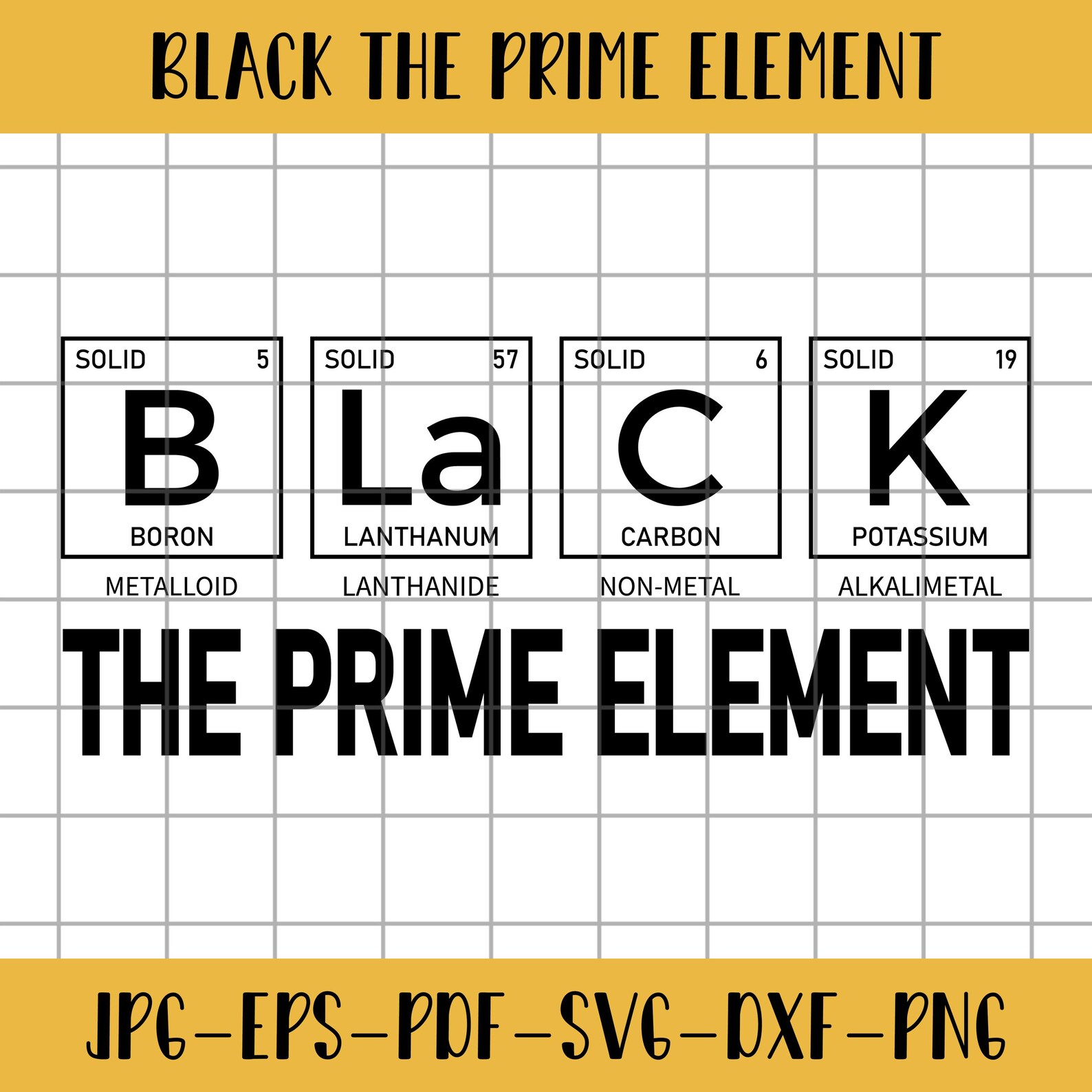 Black the Prime Element SVG, Black History Month SVG, Black Pride Svg ...