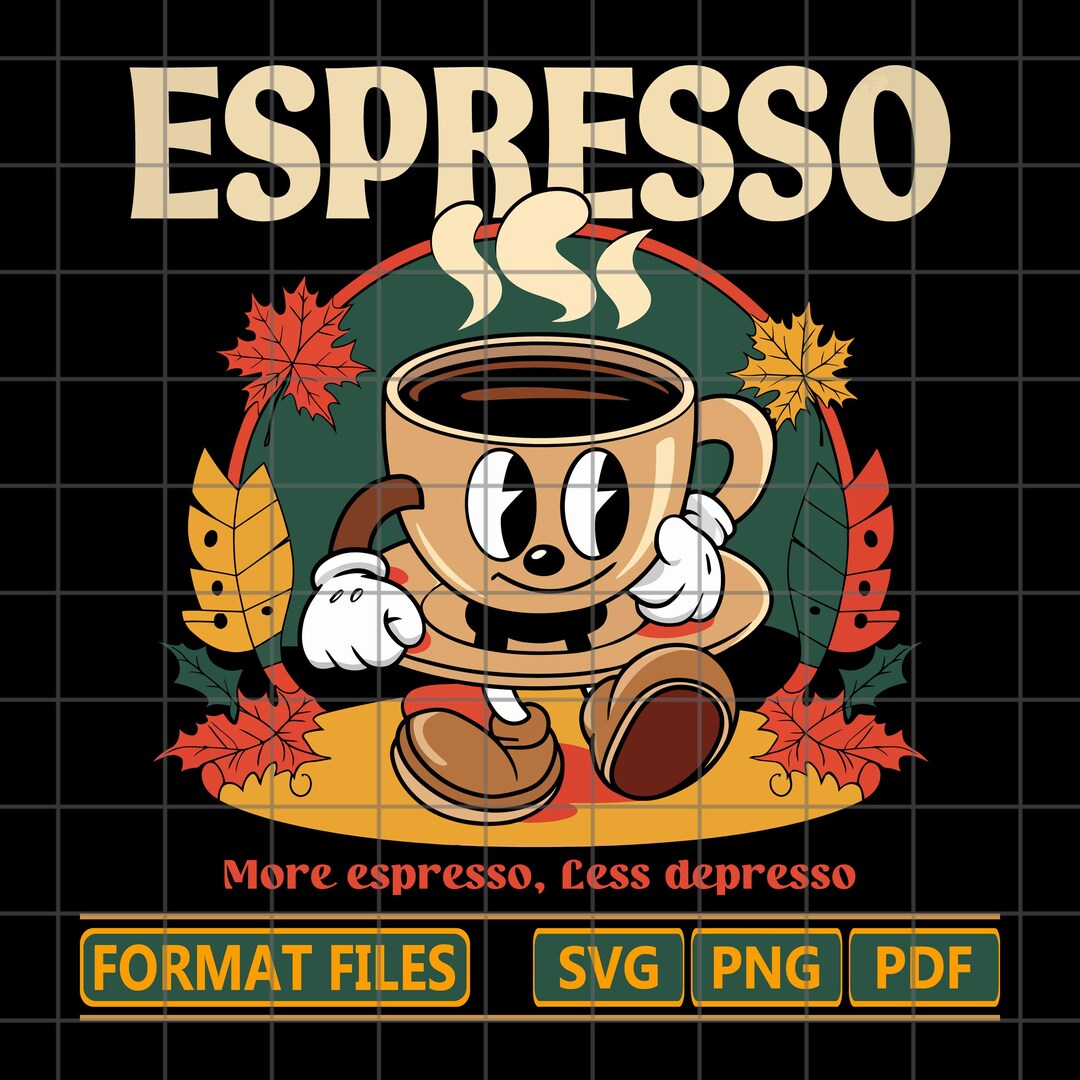 More Espresso Less Depresso SVG Espresso SVG, Funny Coffee SVG, Coffee ...