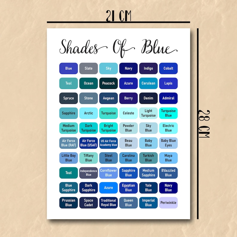120 Color Names and Shades, Blue Color Hex Name PNG, Shades of Blue ...