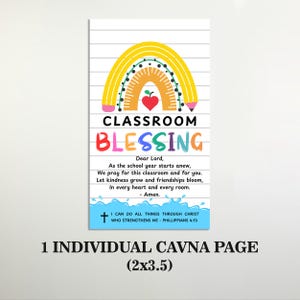 Printable Classroom Blessing Tag, Cute First Day of School Teacher ...