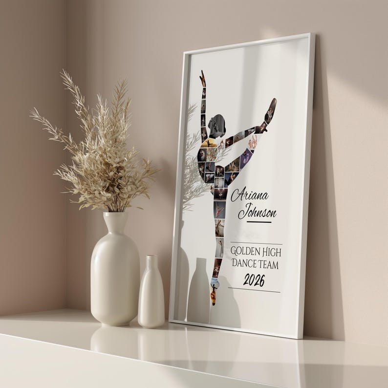 Contemporary Dance Photo Collage, Personalized Ballet Dancer Senior ...