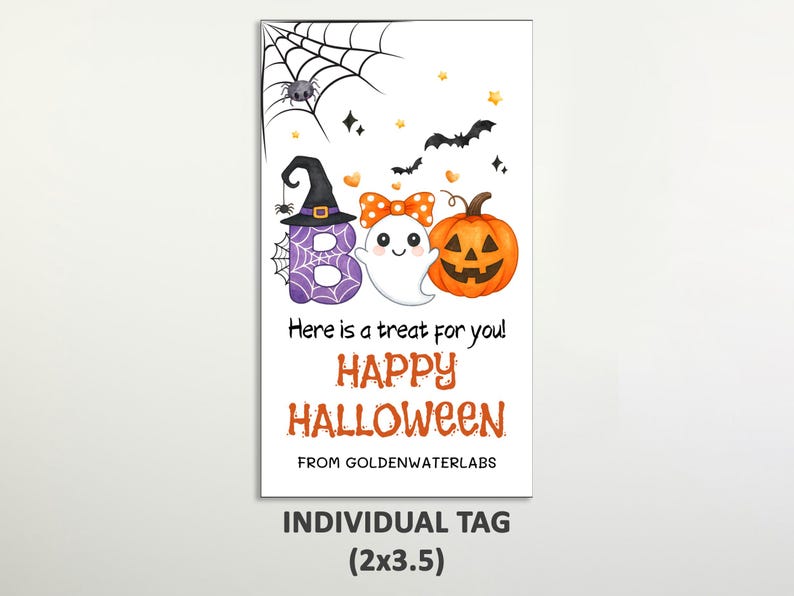 EDITABLE Halloween Gift Tag, Halloween Class Gift Tag, Printable ...