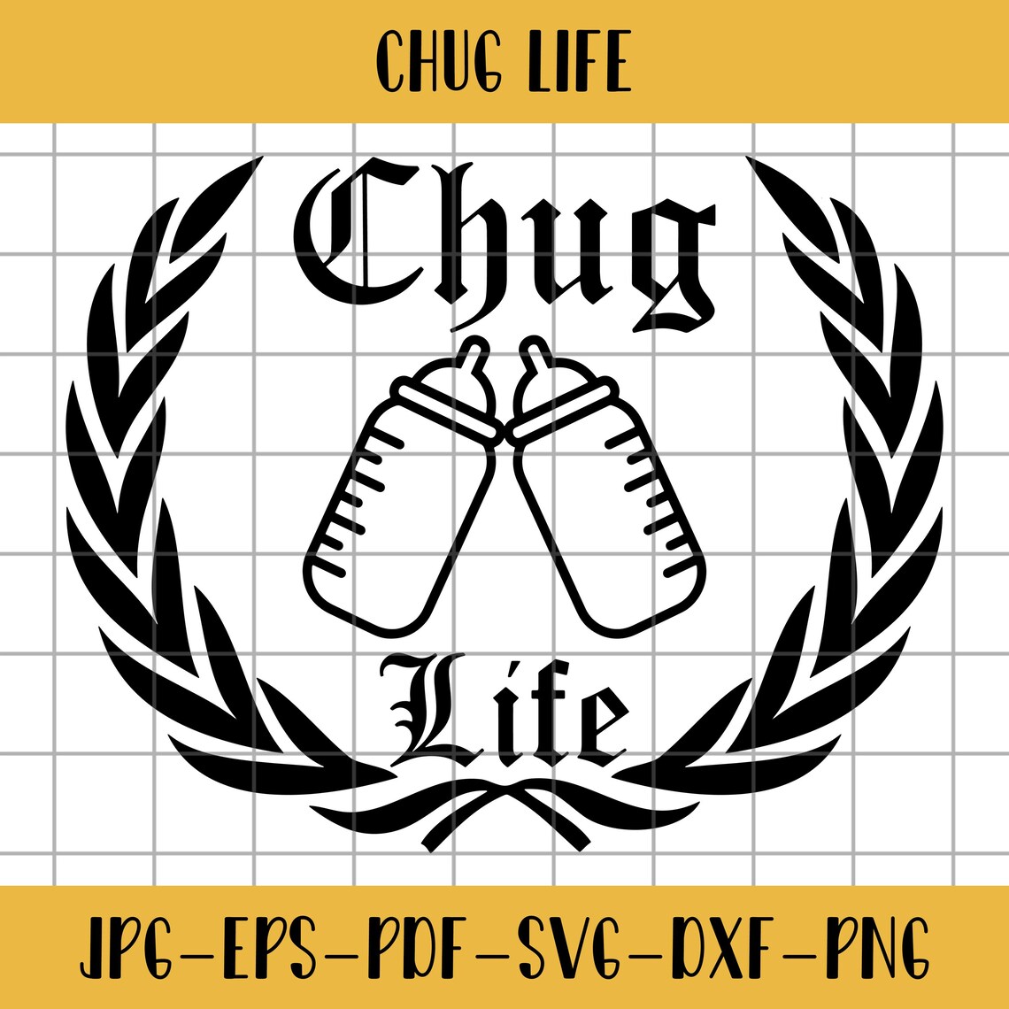 Chug Life Svg, Baby Bottle Svg, Baby Onesie Svg, Digital Download ...