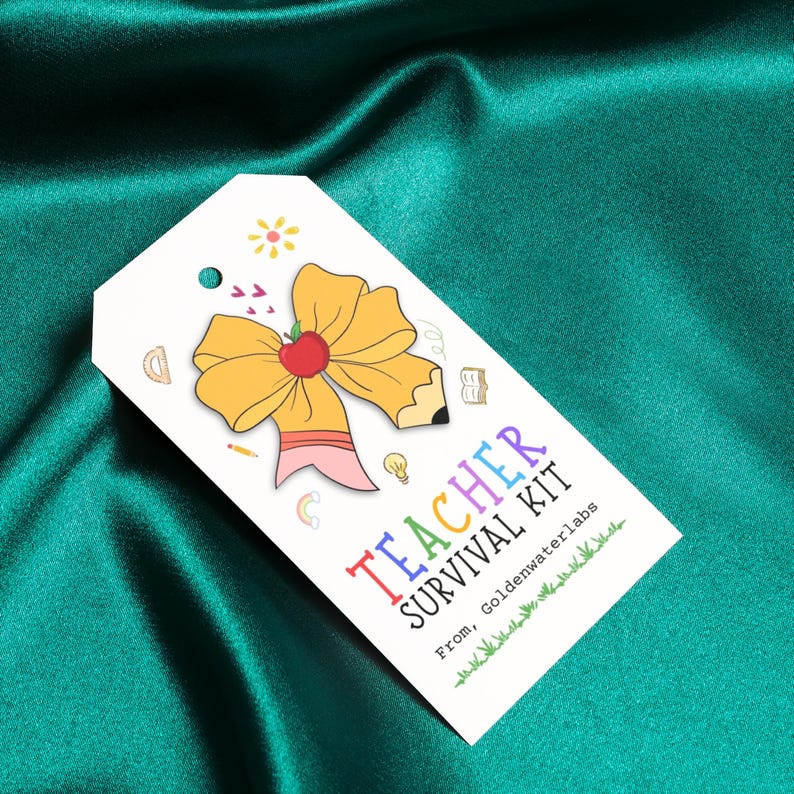 EDITABLE Teacher Survival Kit, First Day of School Gift Tag, Back to ...