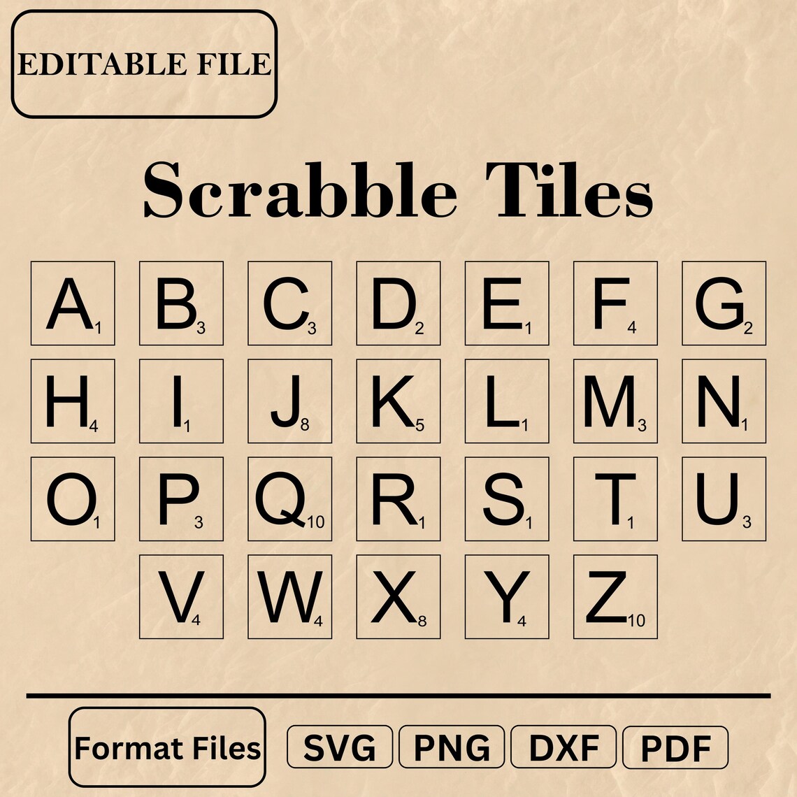 SCRABBLE TILES SVG Files, Scrabble Tiles Svg Files for Cricut, Scrabble ...