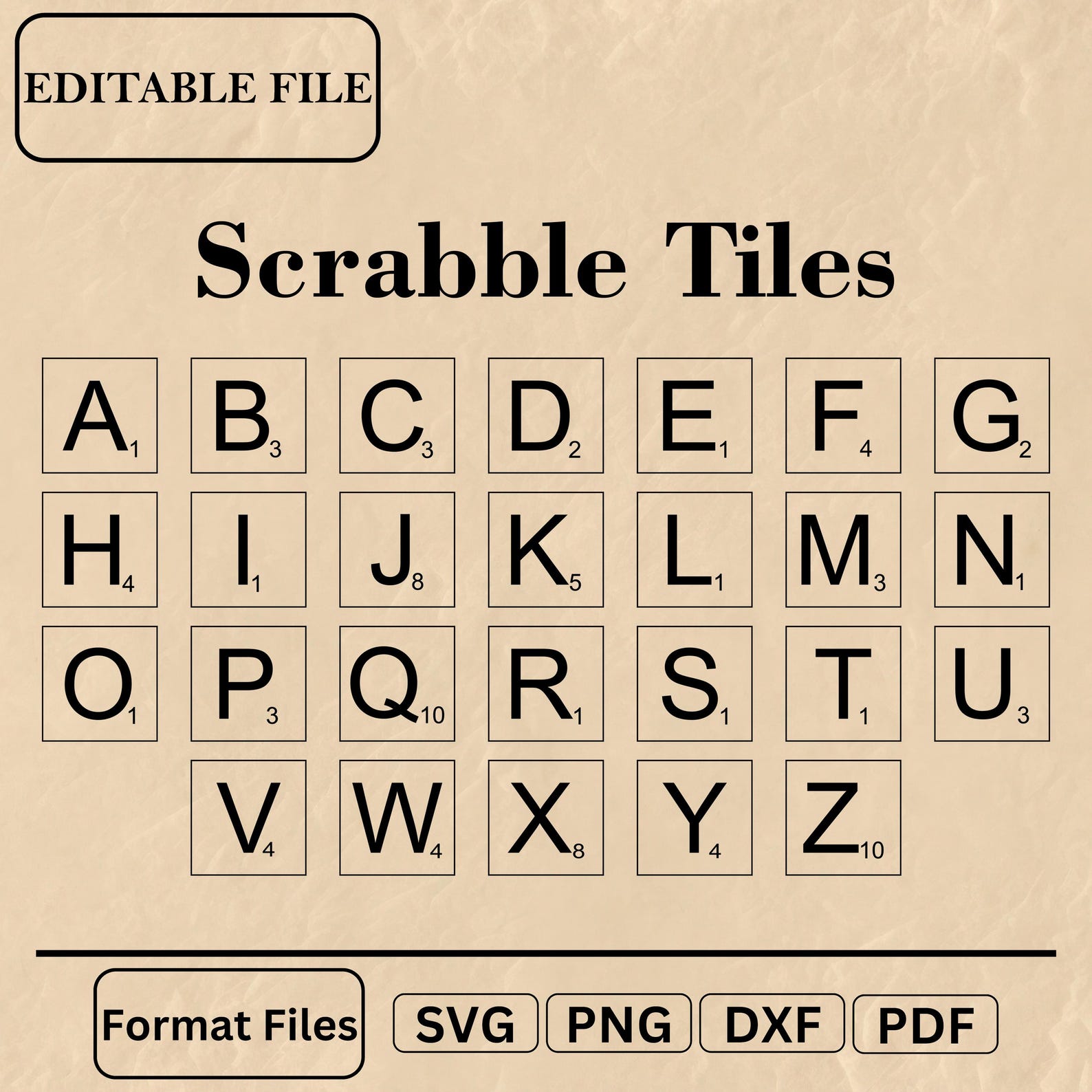 SCRABBLE TILES SVG Files, Scrabble Tiles Svg Files for Cricut, Scrabble ...