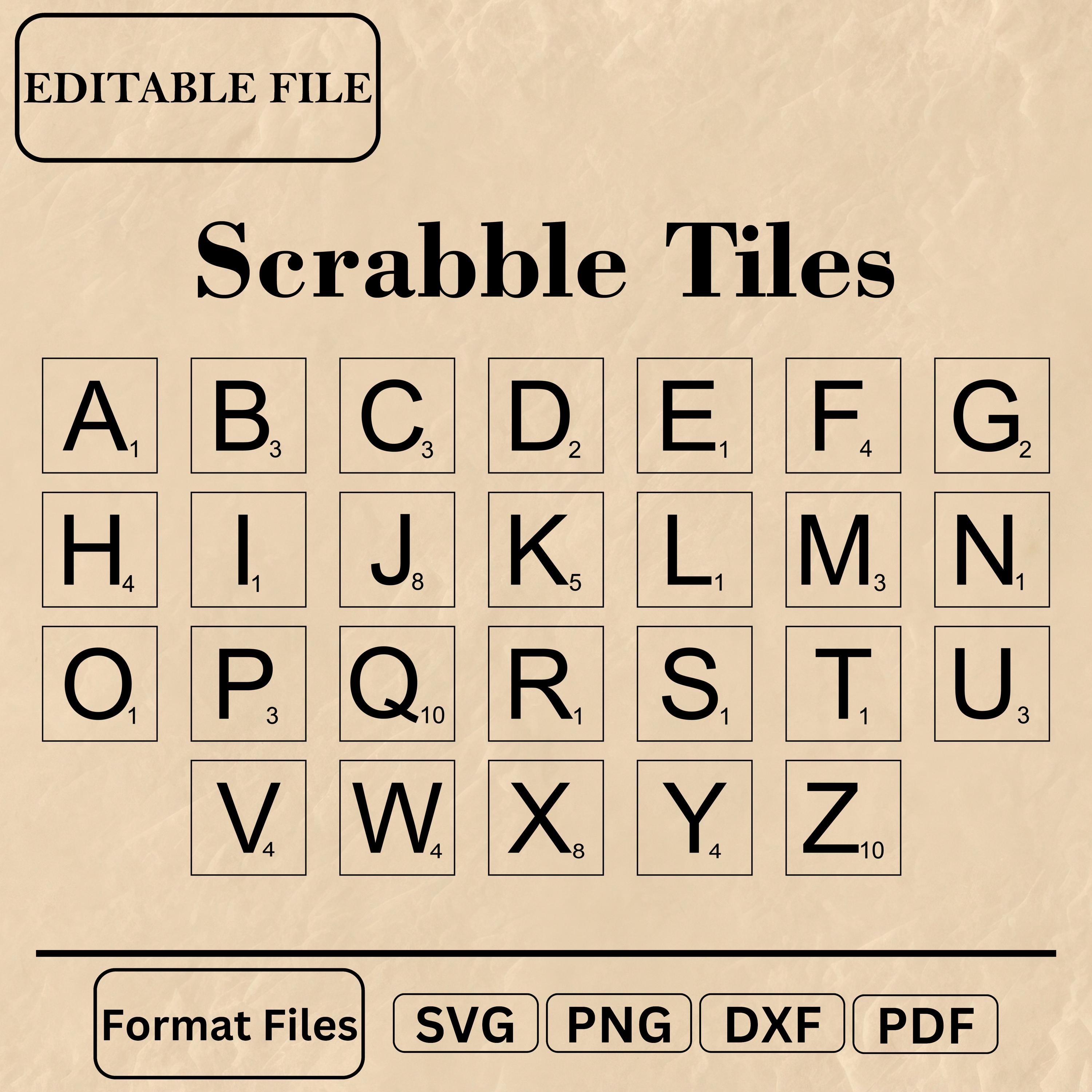 SCRABBLE TILES SVG Files, Scrabble Tiles Svg Files for Cricut, Scrabble ...