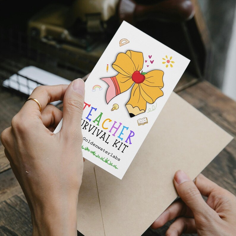 EDITABLE Teacher Survival Kit, First Day of School Gift Tag, Back to ...