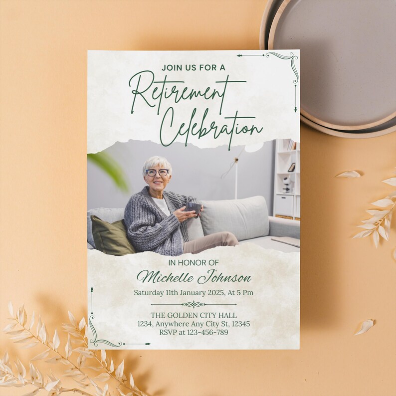 Retirement Party Invitation Template, Printable Retirement Thank You ...