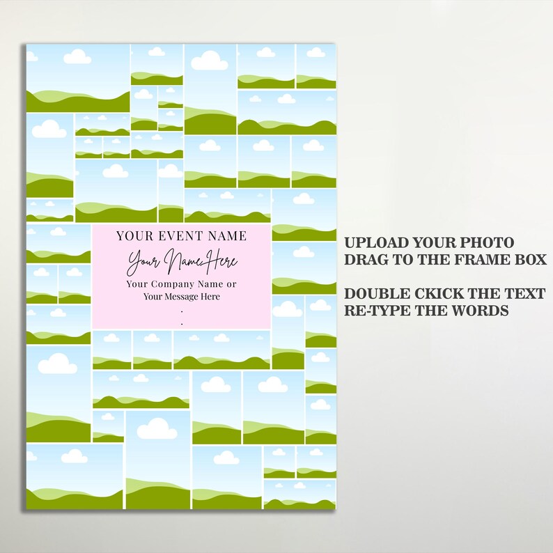 24x36 Photo Collage, Graduation Poster Collage Template, 45 Photos ...