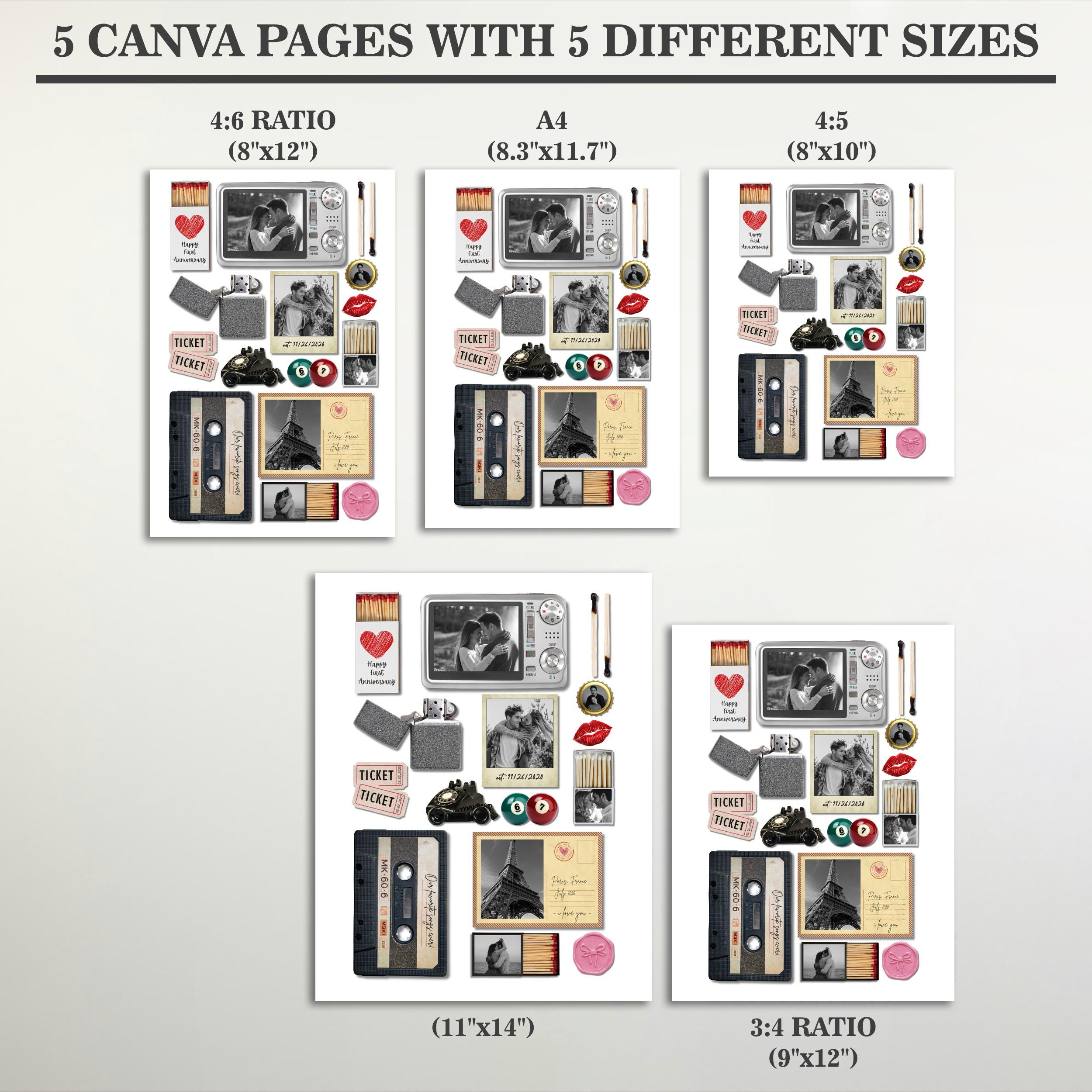 Printable Retro Matchbox Collage Poster, Custom Couple Art Personalized ...