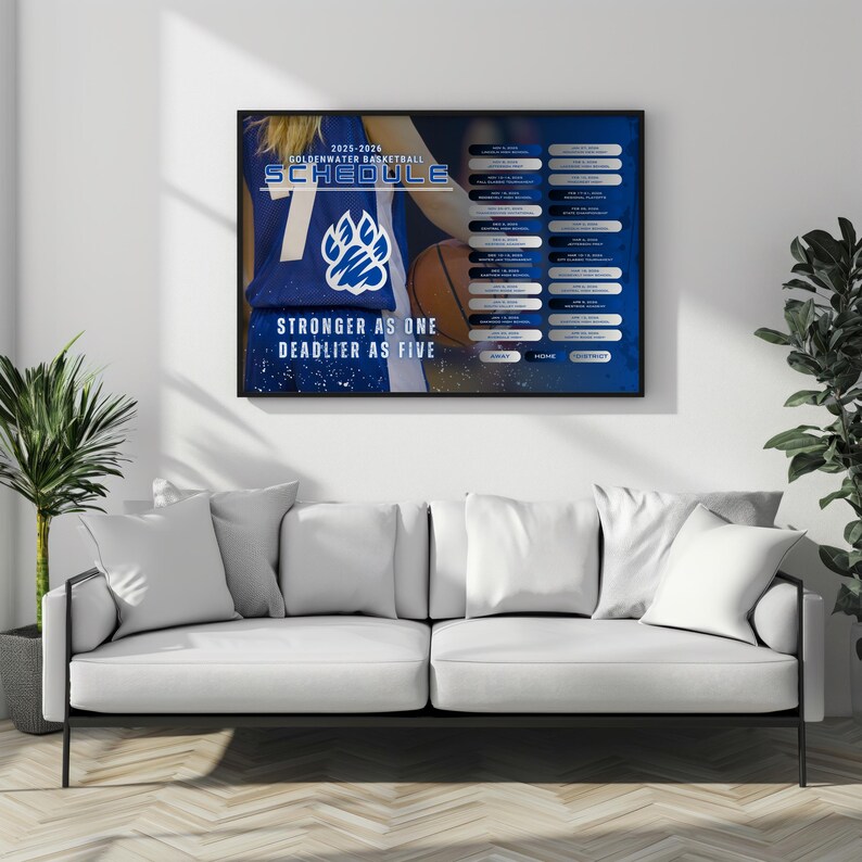 Editable Basketball Team Schedule, Any Sports Team Match Schedule ...