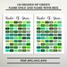 120 Color Names and Shades, Green Color Hex Name PNG, Shades of Green ...