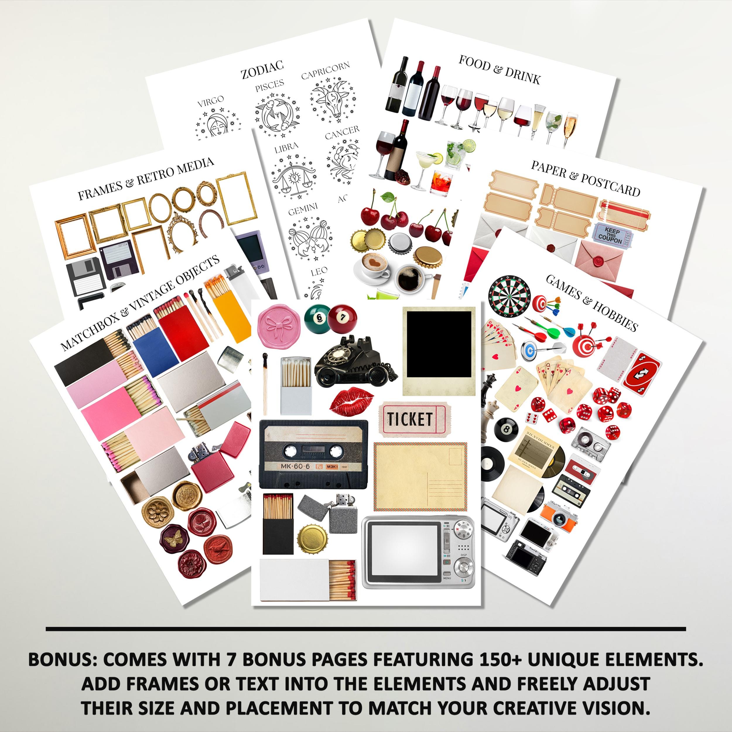 Printable Retro Matchbox Collage Poster, Custom Couple Art Personalized ...