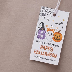 EDITABLE Halloween Gift Tag, Halloween Class Gift Tag, Printable ...
