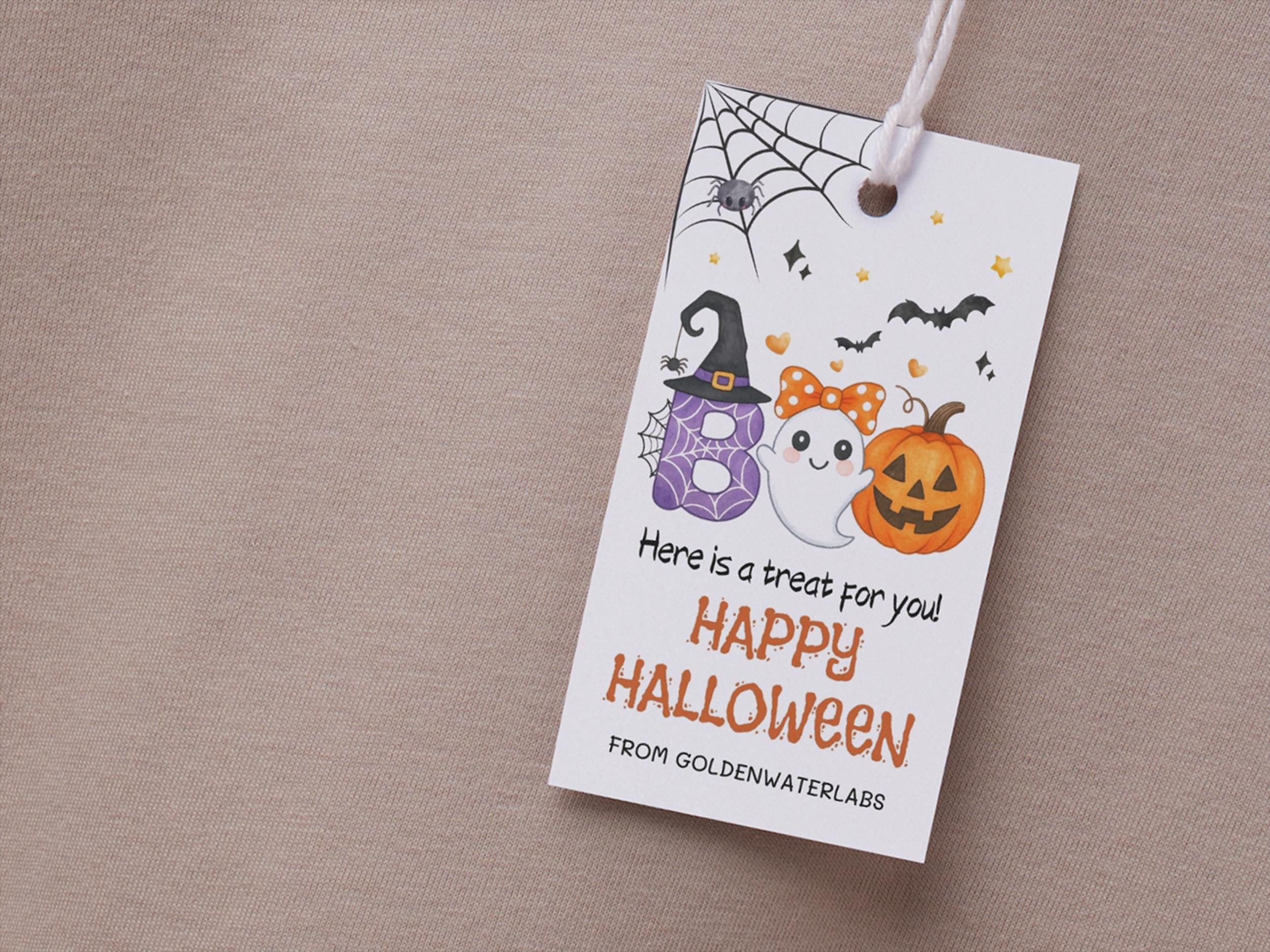 EDITABLE Halloween Gift Tag, Halloween Class Gift Tag, Printable ...