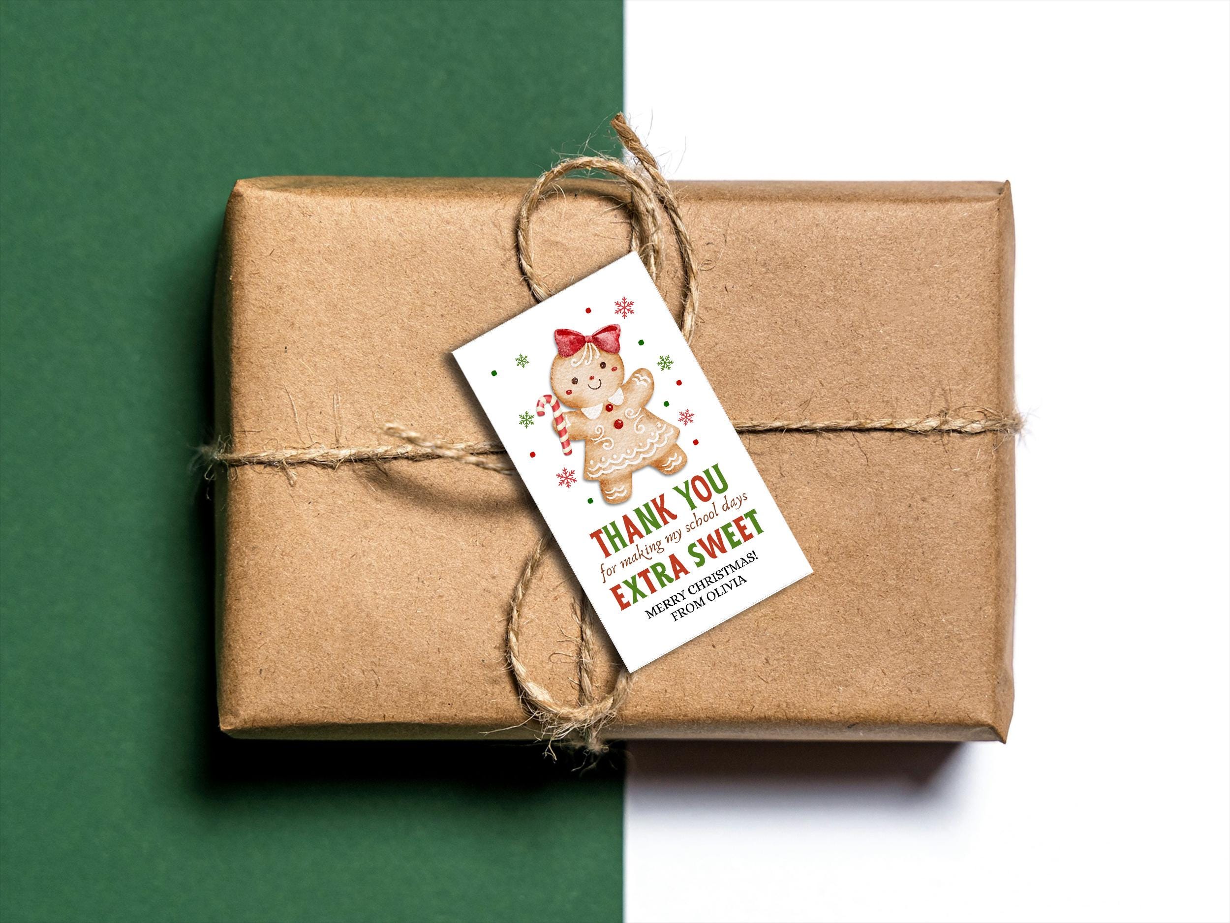 Editable Teacher Christmas Gift Tag: Printable Principal Holiday Thank ...