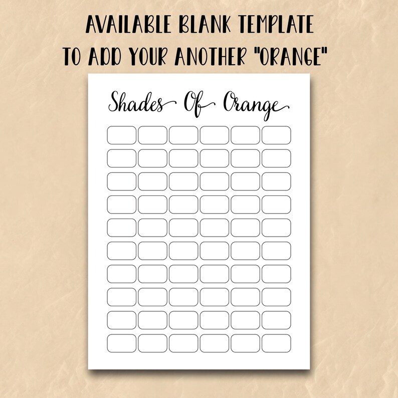 120 Color Names and Shades, Orange Color Hex Name PNG, Shades of Orange ...