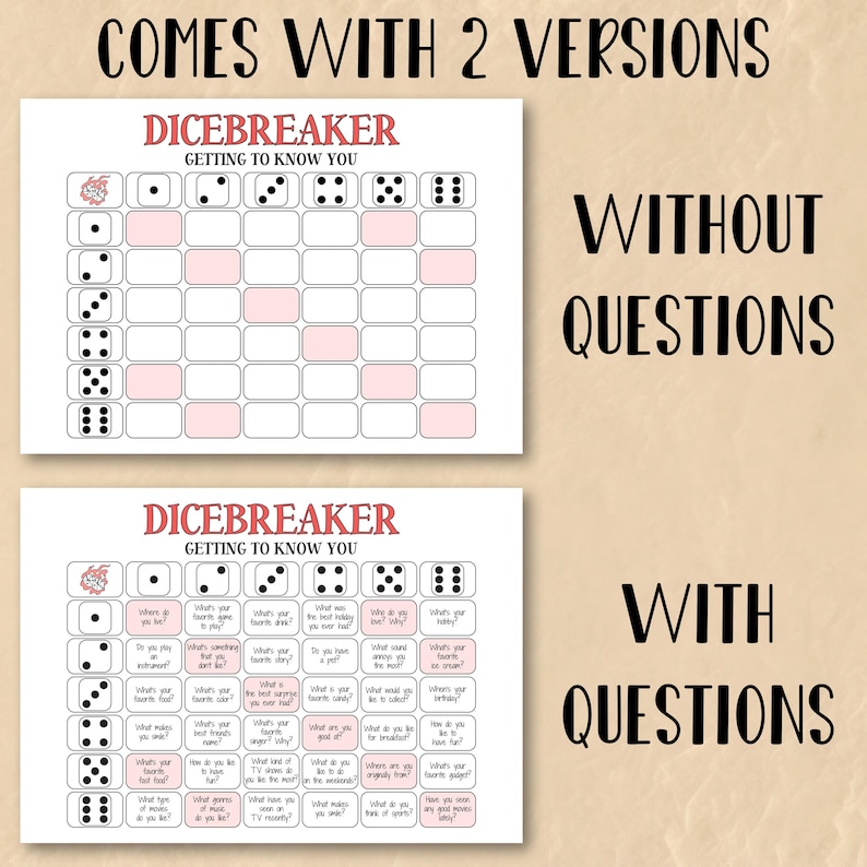 Dicebreaker Roll and Tell Game, Back to School, Icebreaker Activity for ...
