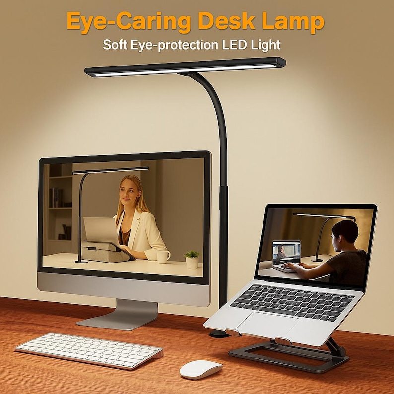 Minimalist LED Desk Lamp: Flexible Neck, Adjustable Brightness, USB ...
